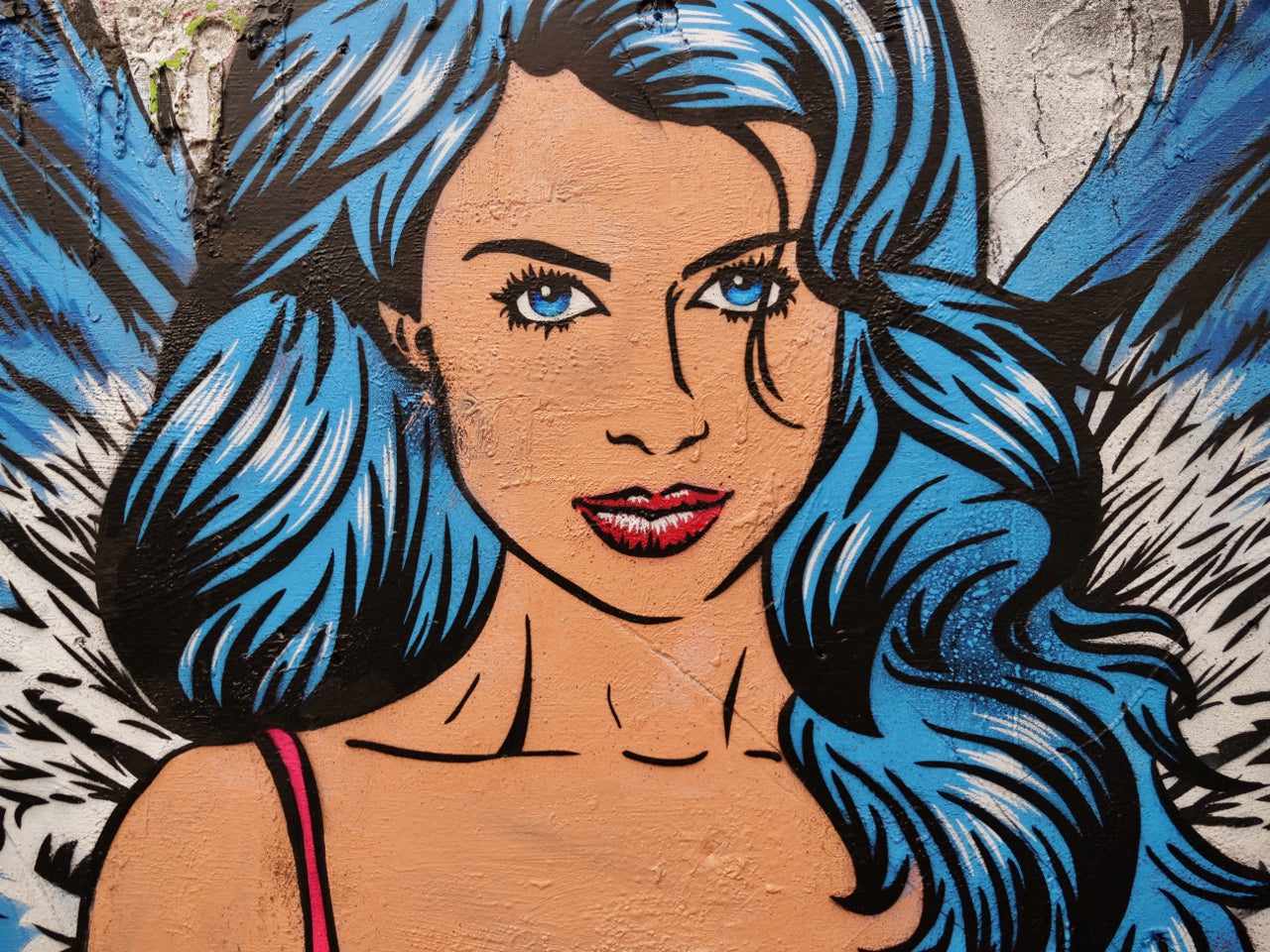 Angelic 210cm x 86cm Angel Recycled Timber Pallet Urban Pop Art Painti