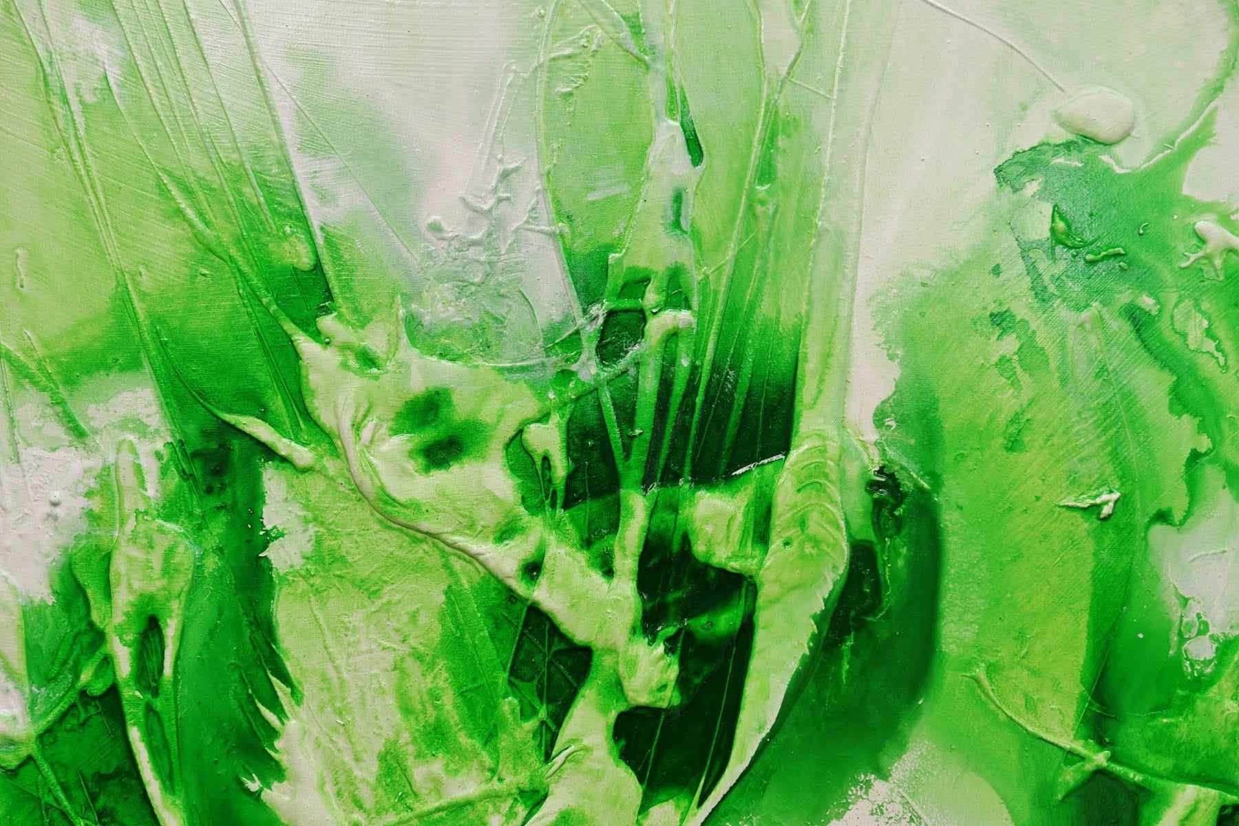 Atomic Lime 120cm x 120cm Lime Green Textured Abstract Painting (SOLD)