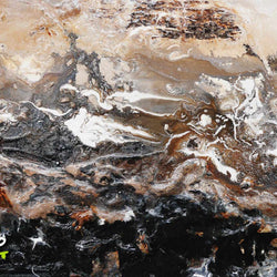 Blacked Out Rust 200cm x 80cm White Brown Rust Black Abstract Painting