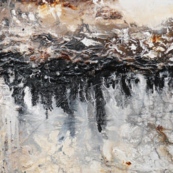 Blacked Out Rust 200cm x 80cm White Brown Rust Black Abstract Painting
