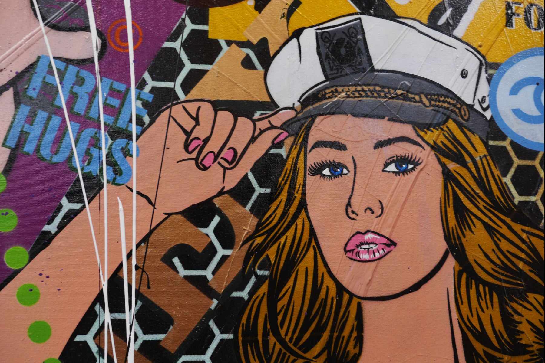 I Yam (Popeye) 190cm x 100cm Popeye Textured Urban Pop Art Painting (S