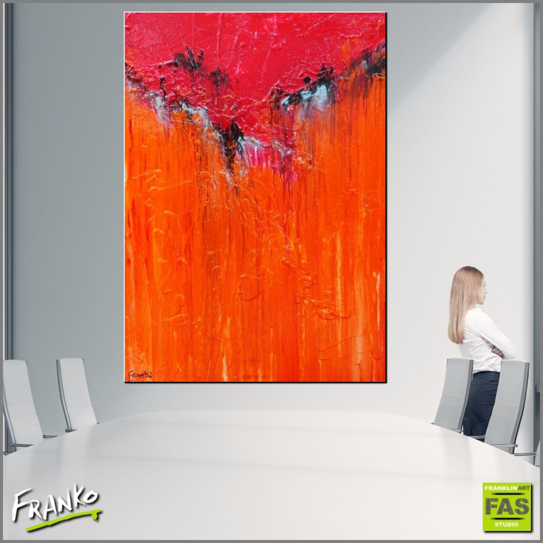 Orange Dessert 140cm x 100cm Orange red Abstract Painting (SOLD ...