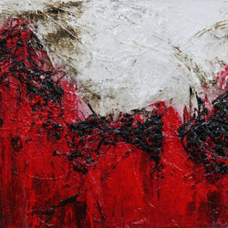 Scarlett Addiction 160cm x 100cm White Red Textured Abstract Painting