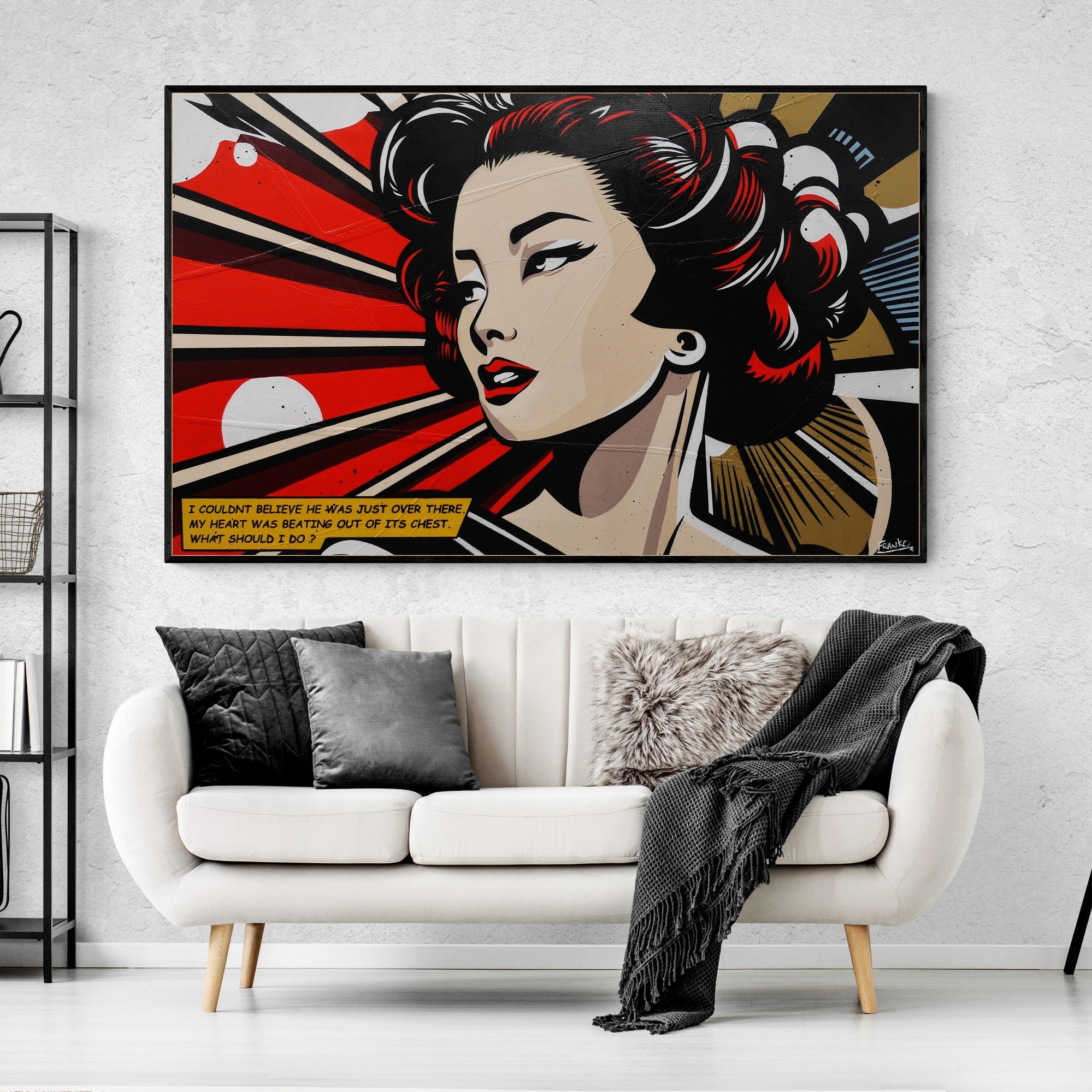 My Heart Was Beating ...160cm x 100cm Textured Classic Pop Art Paintin ...