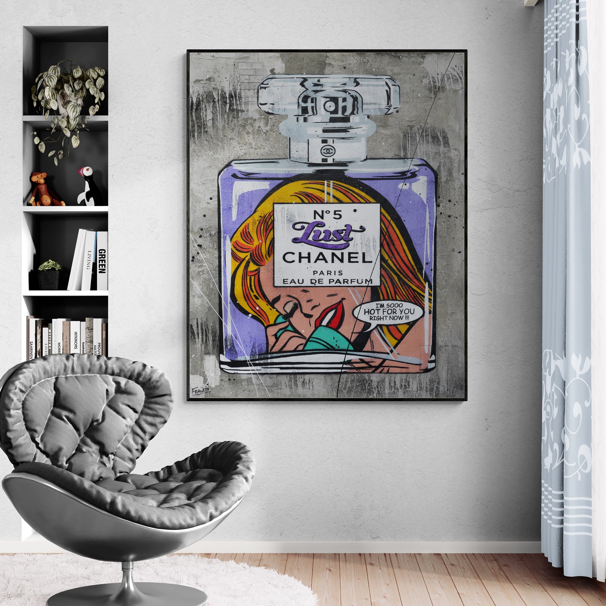 Sooo Hot 120cm x 150cm Perfume Concrete Textured Urban Pop Art Paintin ...