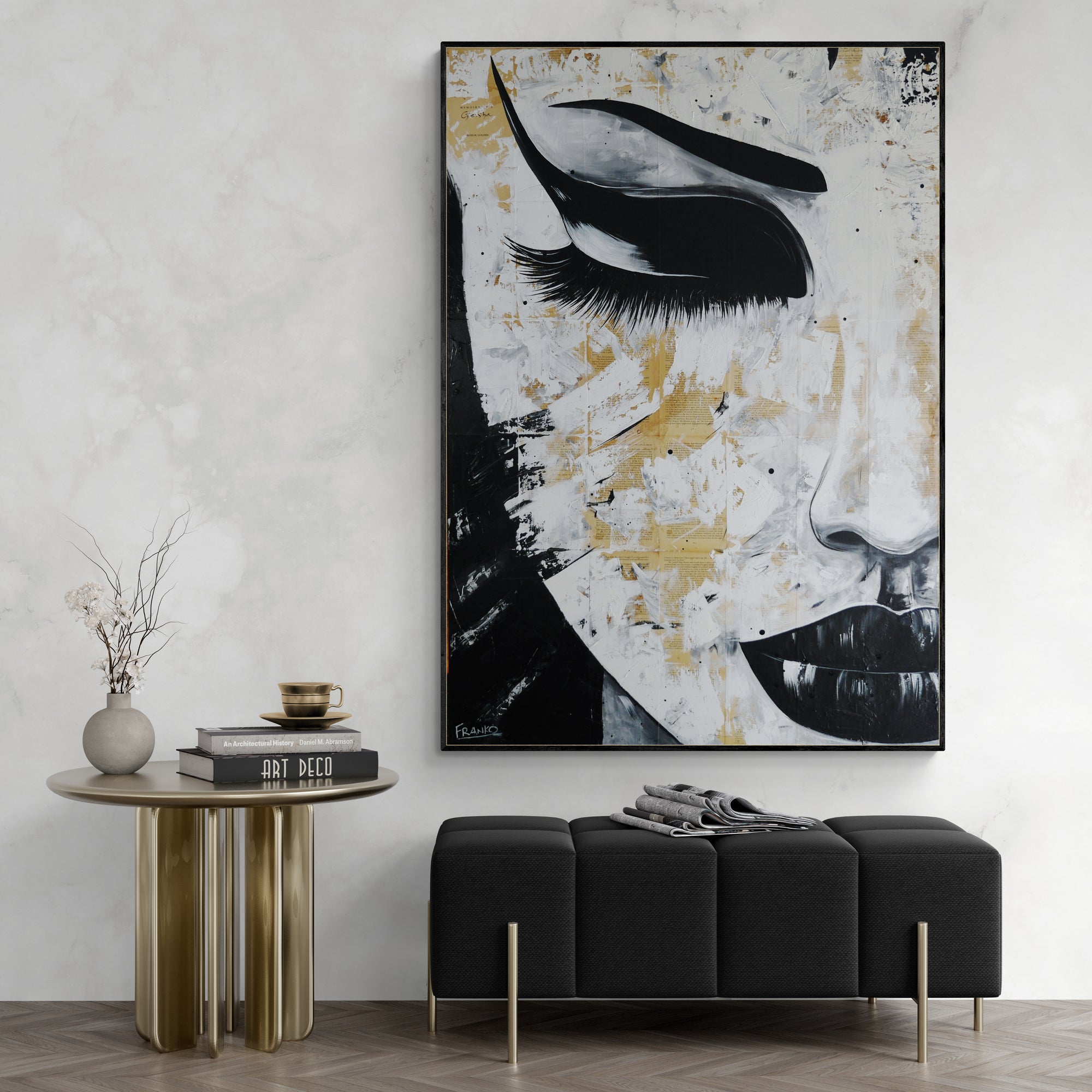 Shizukesha 100cm x 140cm Geisha Abstract Realism Book Club Painting ...