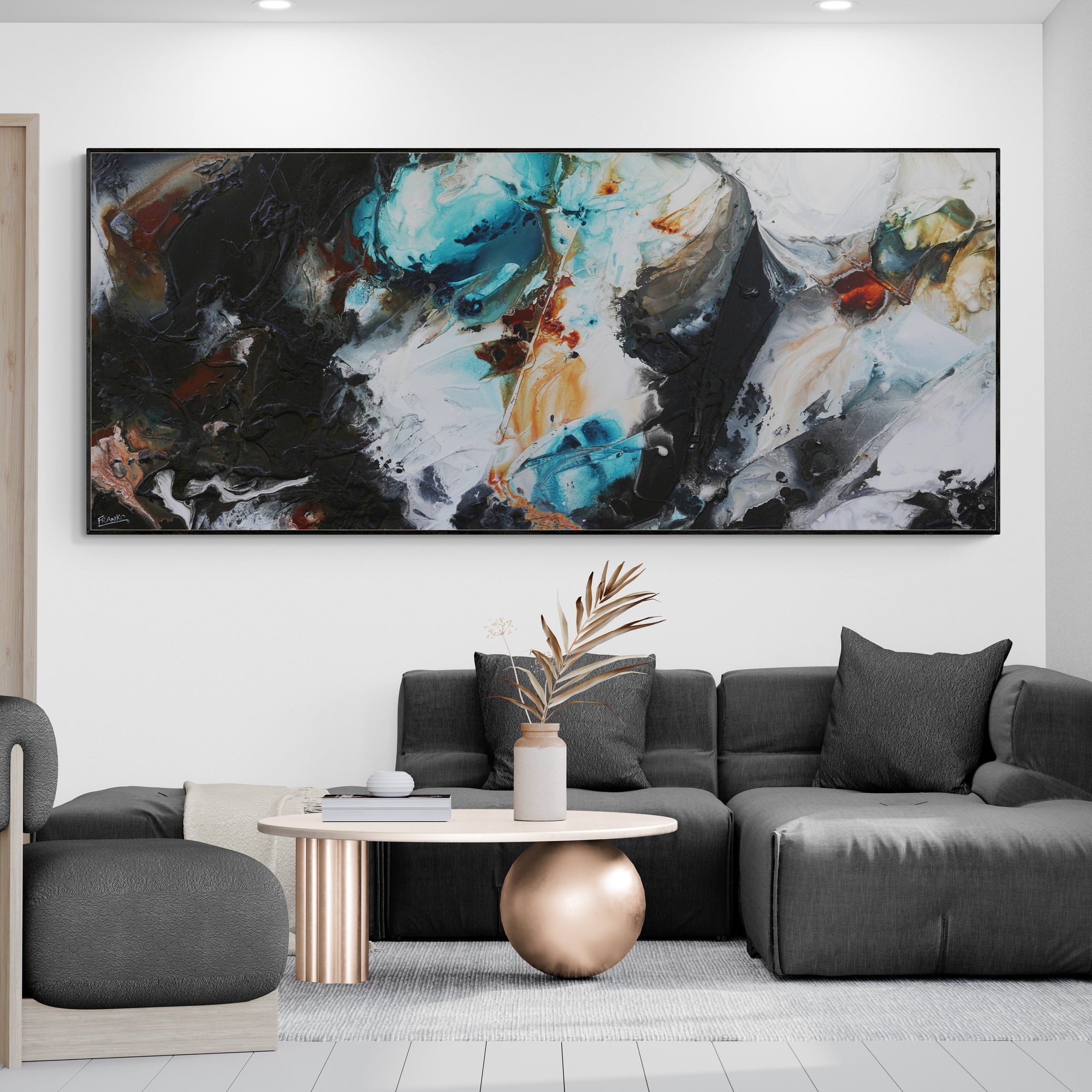 Natural Obsession 240cm x 100cm Textured Abstract Painting (SOLD Micha ...