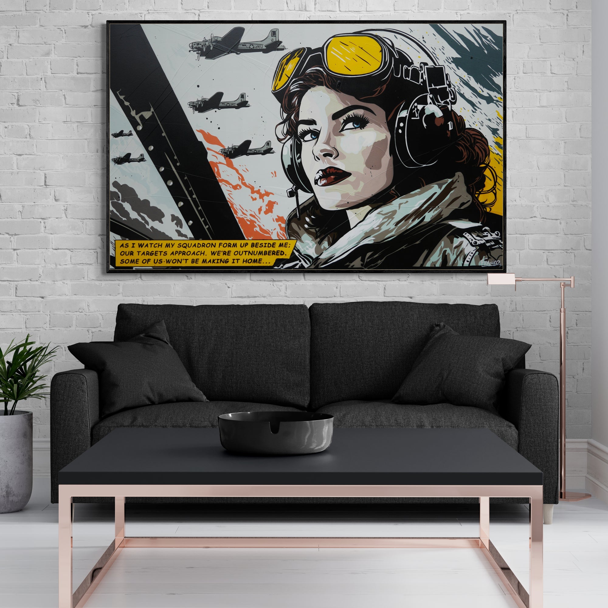 The Squadron 160cm x 100cm Pilot Classic Pop Art Painting (SOLD ...