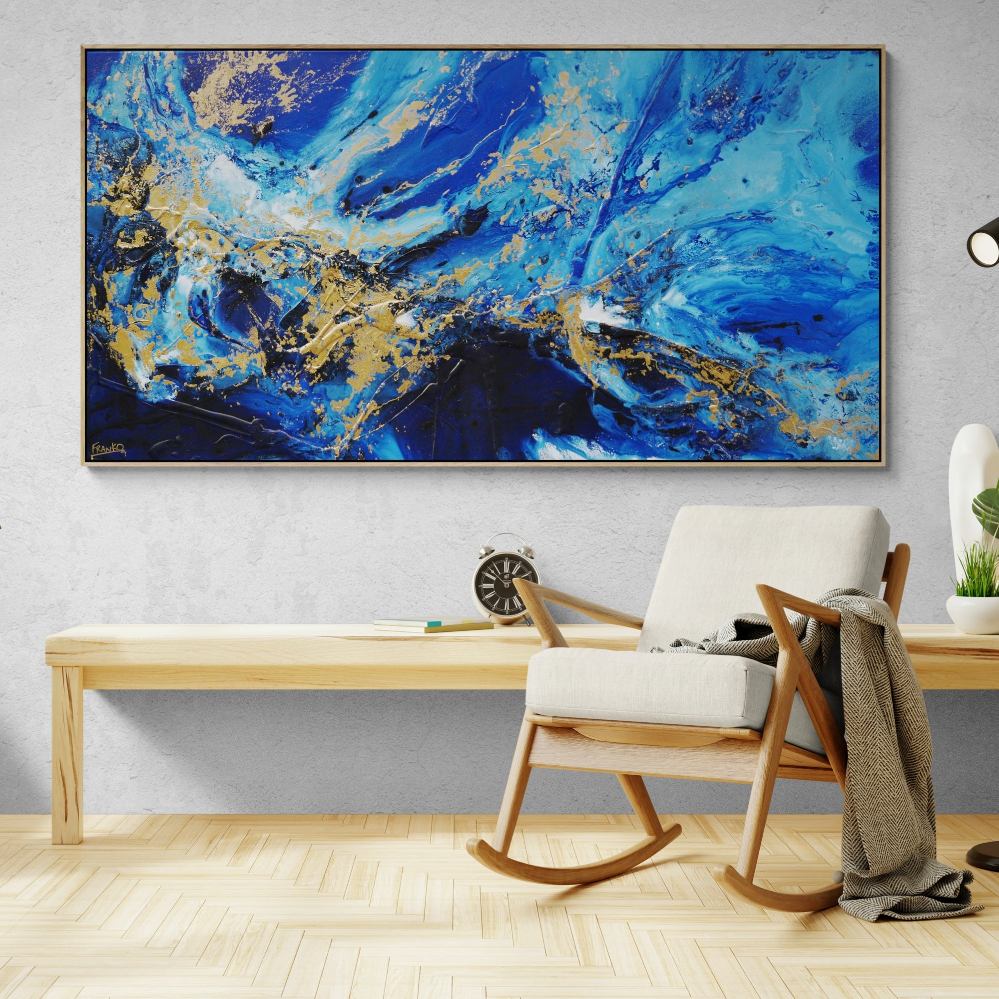 Admiral Torque 190cm x 100cm Textured Abstract Painting – Franklin Art ...